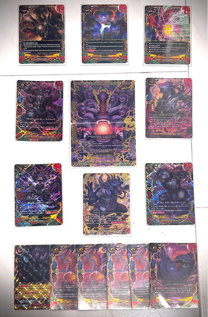 Buddyfight Hundred Demons Yamigedo cards, Hobbies & Toys, Toys & Games ...