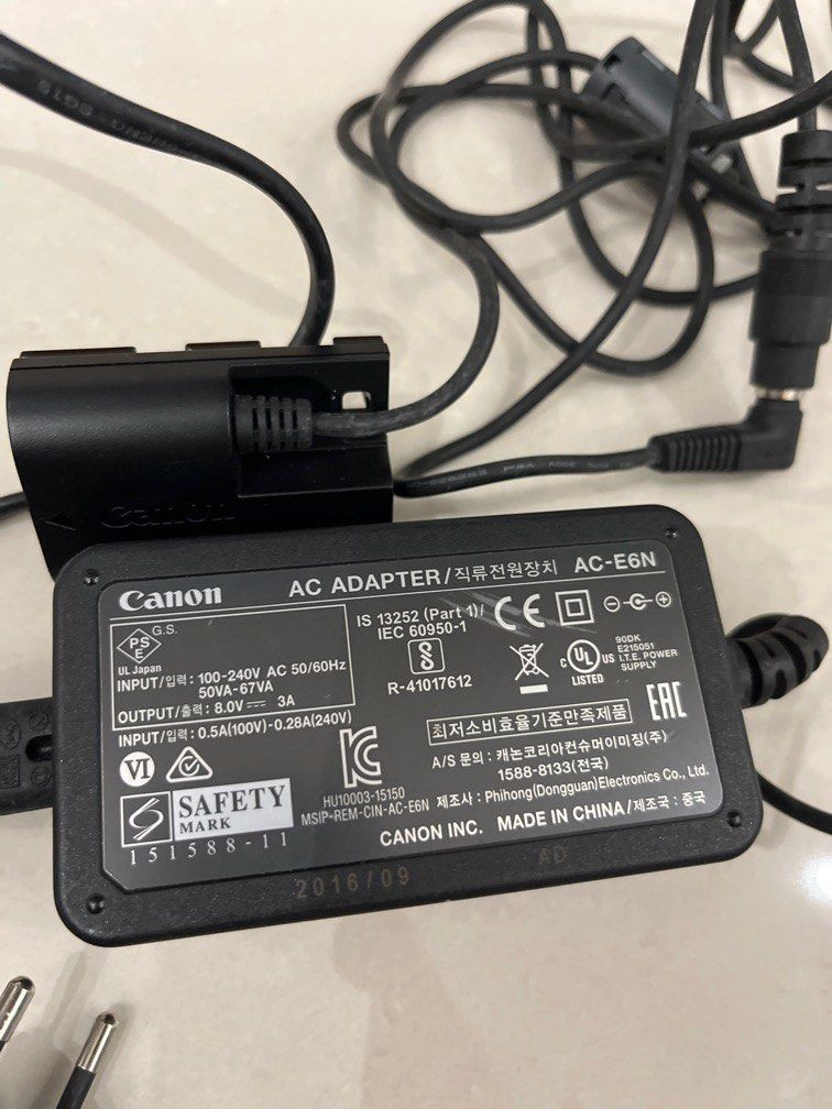 Canon AC-E6N AC adaptor, Photography, Photography Accessories, Batteries & Chargers on Carousell