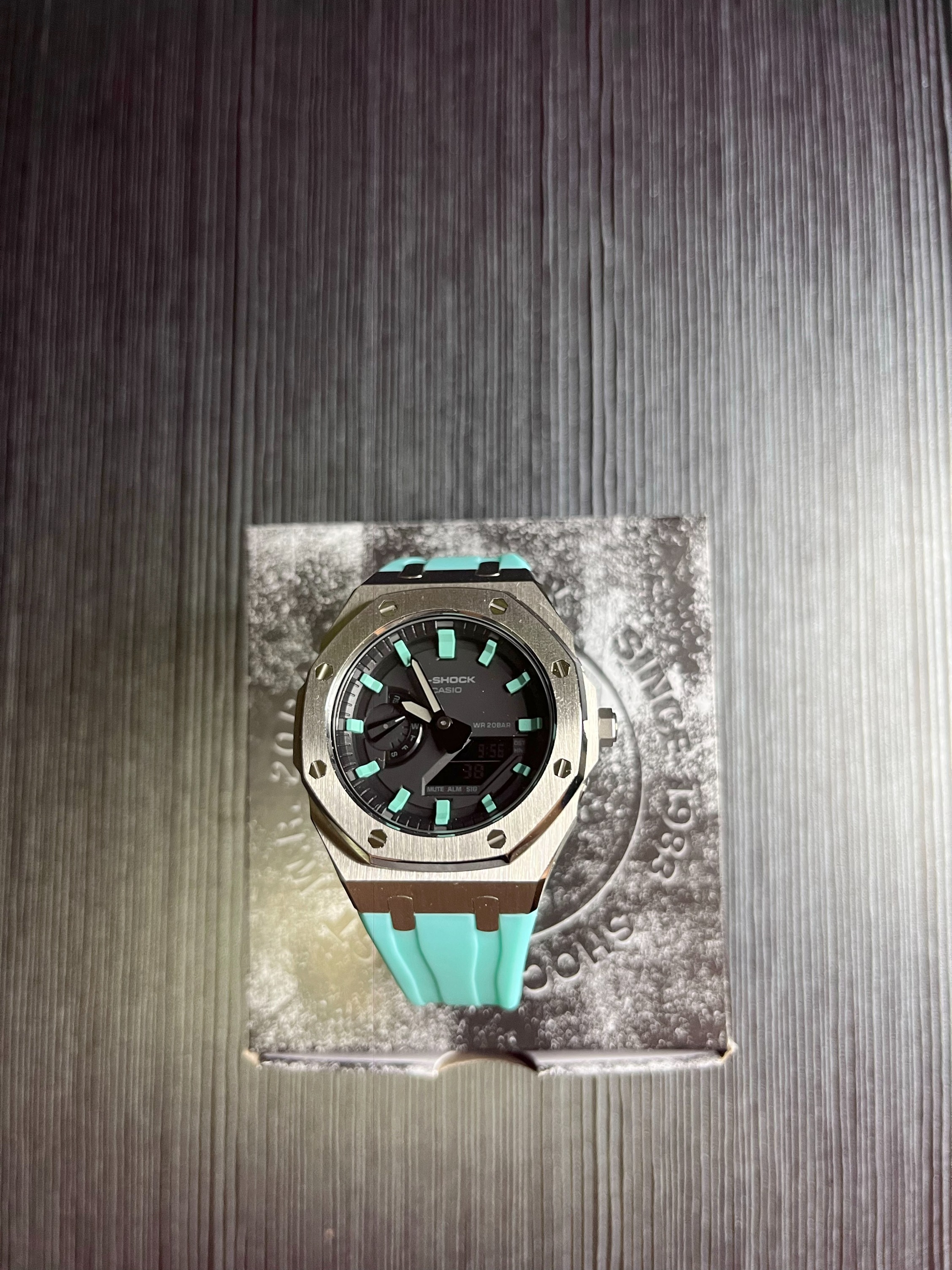 Casio G-SHOCK Custom Royal Oak (Casio Oak) GA-2100-1A1 Black dial with ...