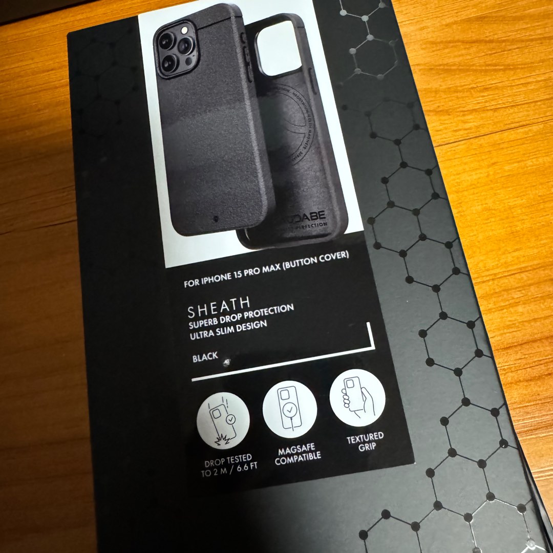 Caudabe Sheath iPhone 15 Pro Max Black (Button Cover), Mobile Phones ...