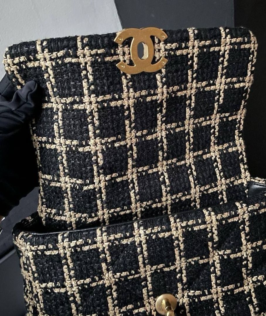 Chanel C19 Small Tweed, Luxury, Bags & Wallets on Carousell