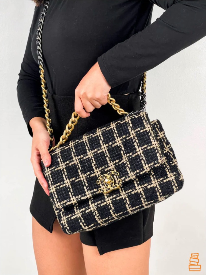 Chanel C19 Small Tweed, Luxury, Bags & Wallets on Carousell