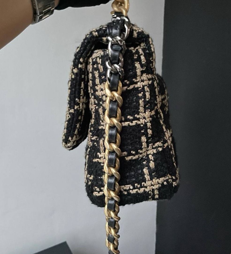 Chanel C19 Small Tweed, Luxury, Bags & Wallets on Carousell
