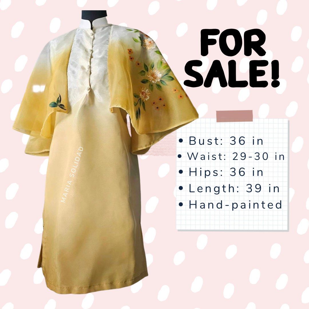 Chinese Collar Filipiniana, Women's Fashion, Dresses & Sets ...