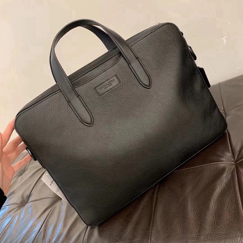 Coach 2833 mens pebble leather briefcase, Men's Fashion, Bags ...