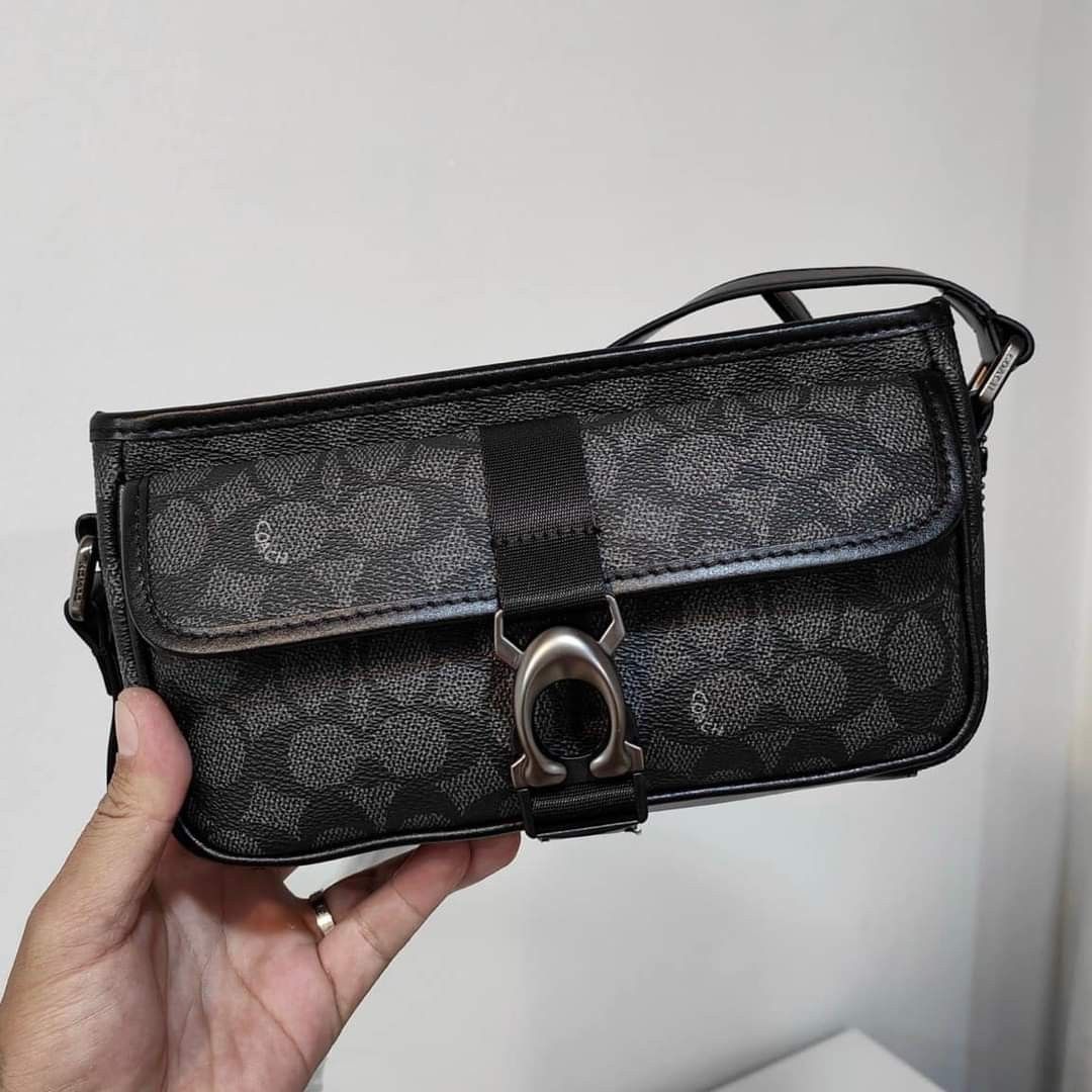 Coach Beck Slim Crossbody in Signature Canvas, Men's Fashion, Bags ...