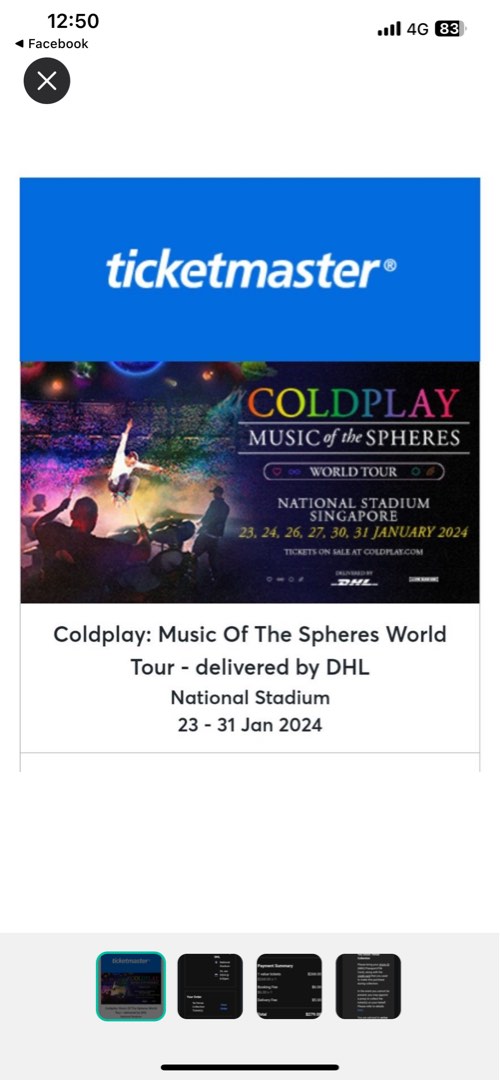 Coldplay ticket 26 Jan - standing pen, Tickets & Vouchers, Event ...