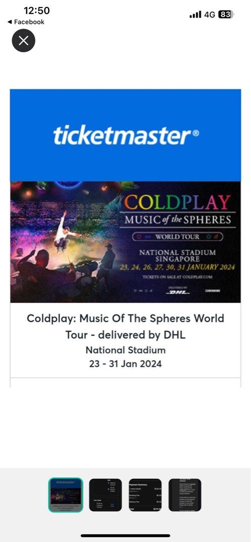 Coldplay ticket 26 Jan - standing pen, Tickets & Vouchers, Event ...