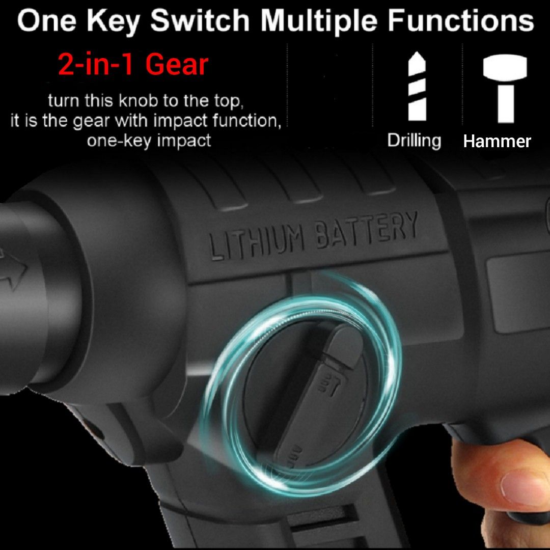 Cordless Electric Rotary Hammer Ceiling & Concrete Wall Drill ...