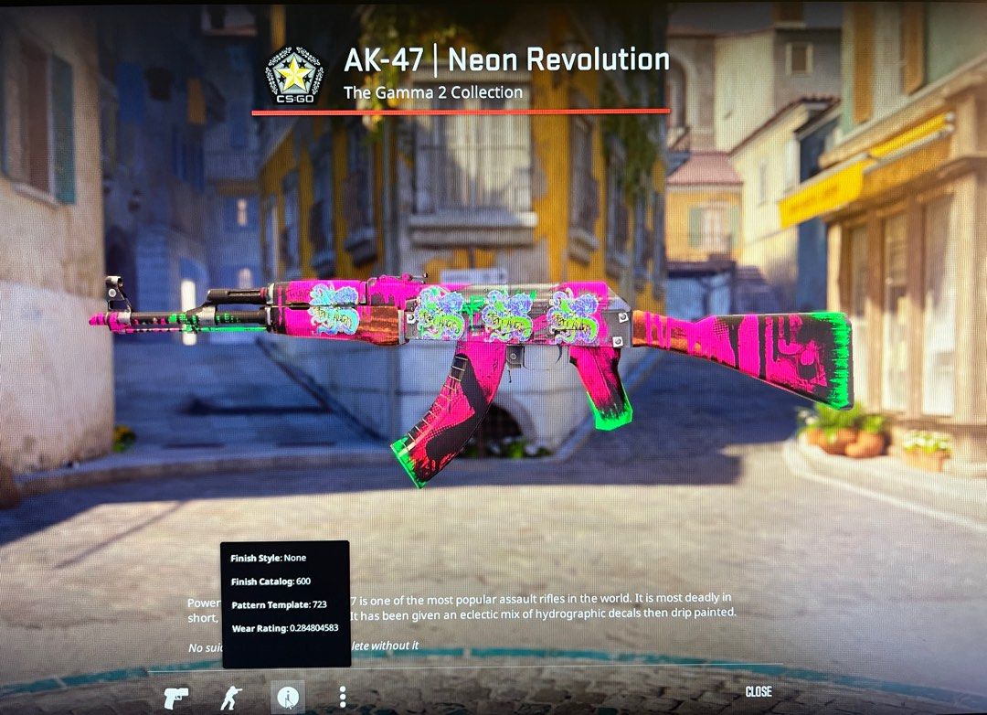 CSGO/CS2 AK-47 Neon Revolution / Field-tested, Video Gaming, Video ...