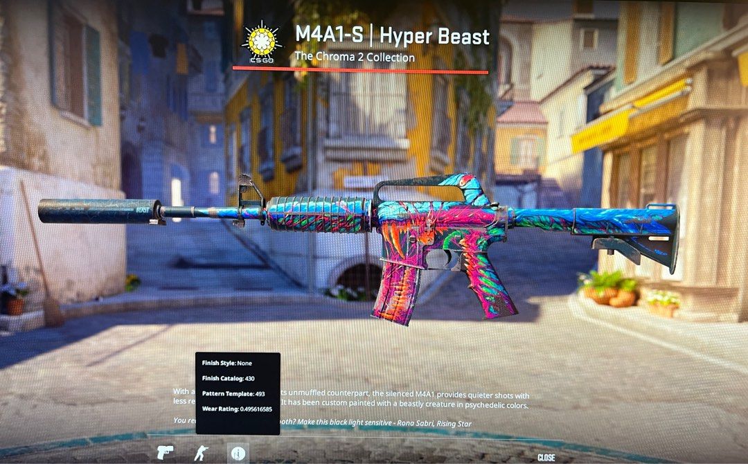 CSGO/CS2 M4A1 Hyper Beast / Battle-scarred, Video Gaming, Video Games ...