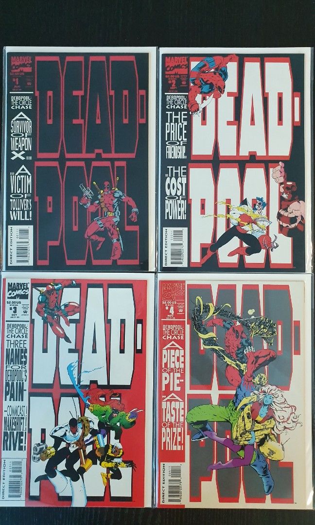 Deadpool The Circle Chase #1-4 (1993) Full Set Of 4, Deadpool Vs ...