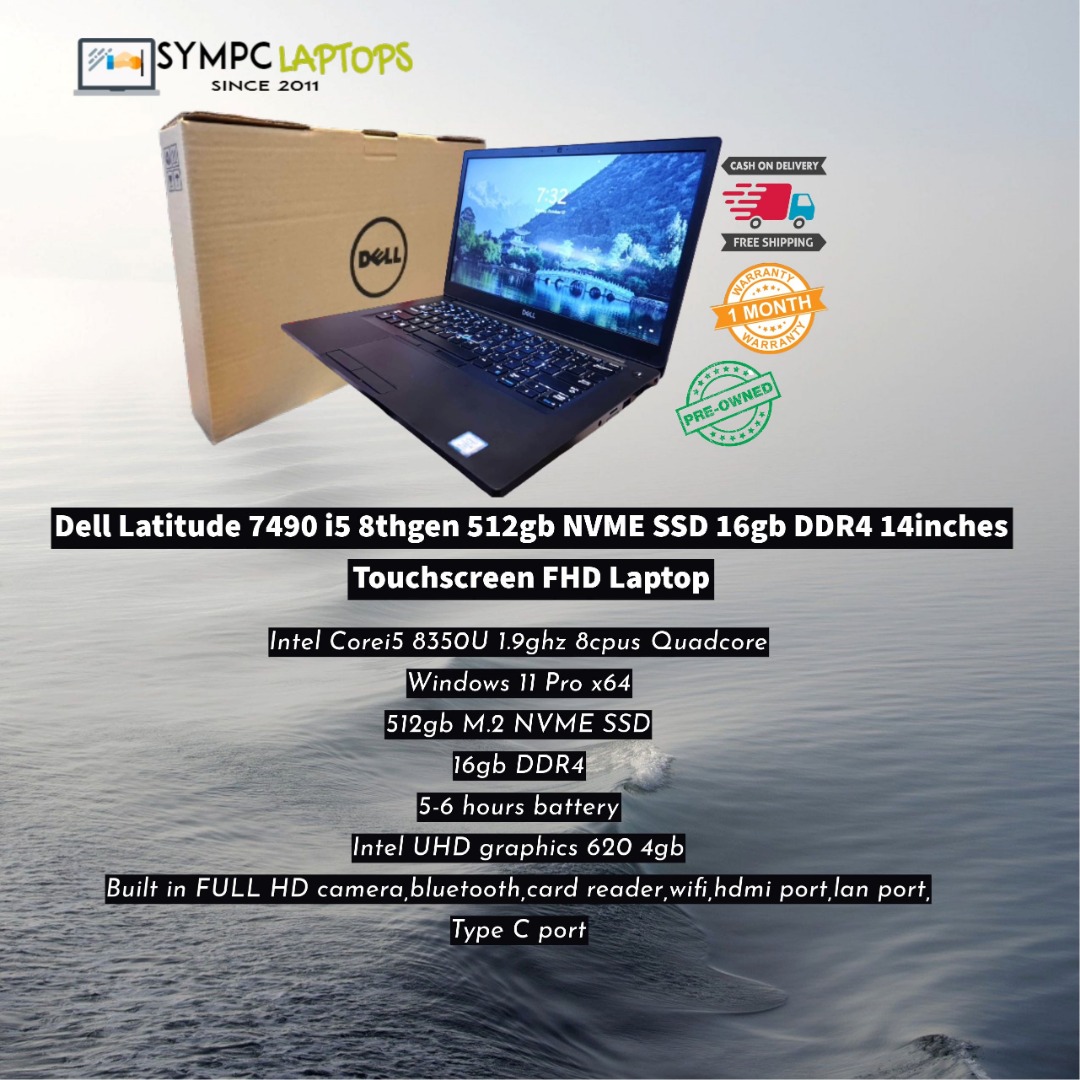 Dell Latitude 7490 Corei5 8th Gen 512gb M 2 Nvme Ssd 16gb Ddr4 Fhd