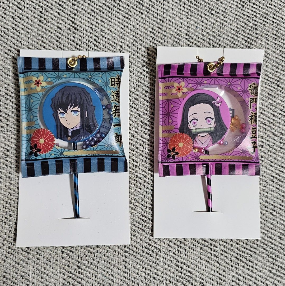 Demon slayer Muichiro and Nezuko puffy candy keychain, Hobbies & Toys ...