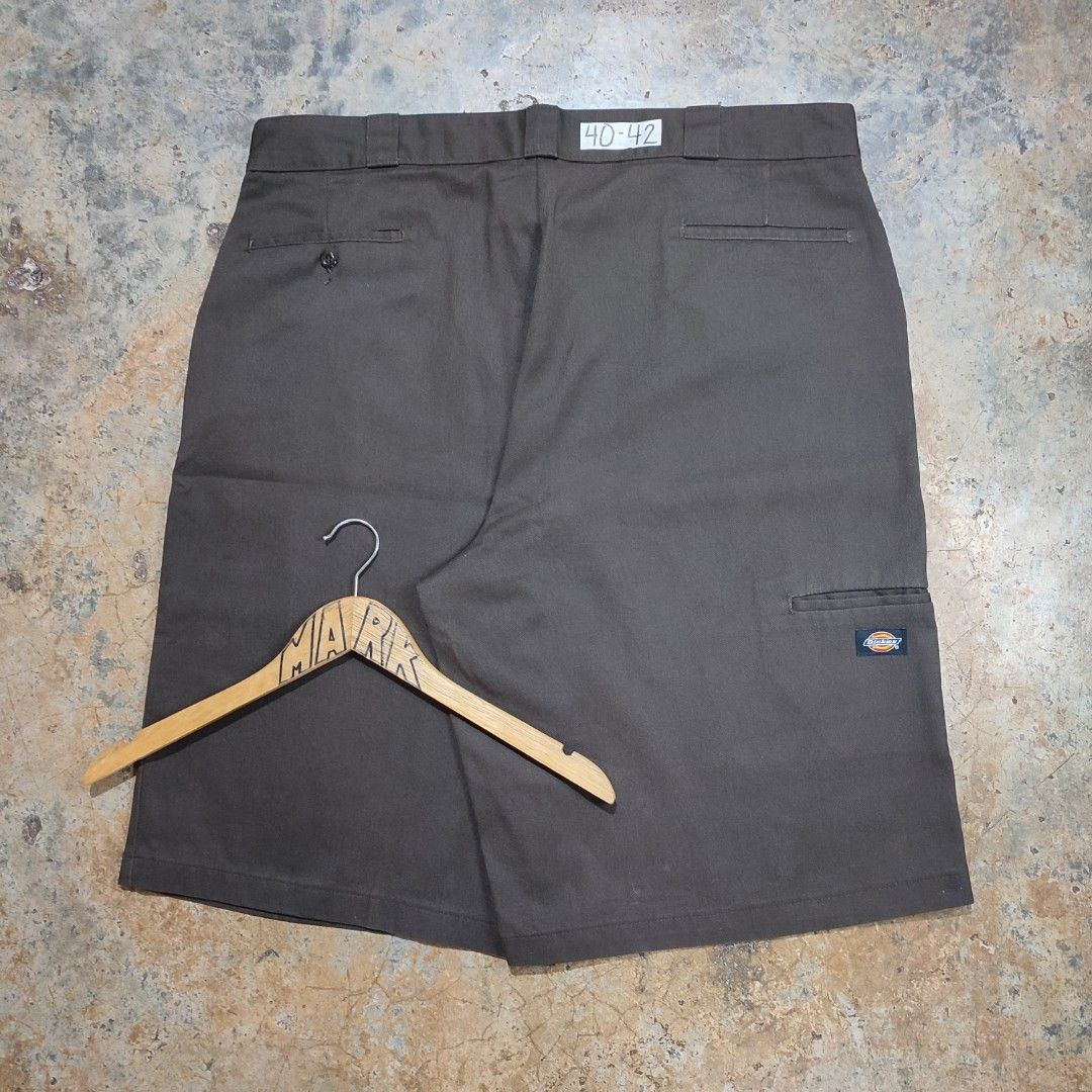 DICKIES CHOCO BROWN DOUBLE PATCH GHETTO SHORT, Men's Fashion, Bottoms ...