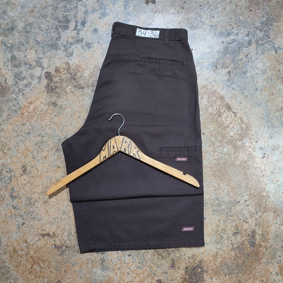 DICKIES CHOCO BROWN DOUBLE PATCH GHETTO SHORT, Men's Fashion, Bottoms ...