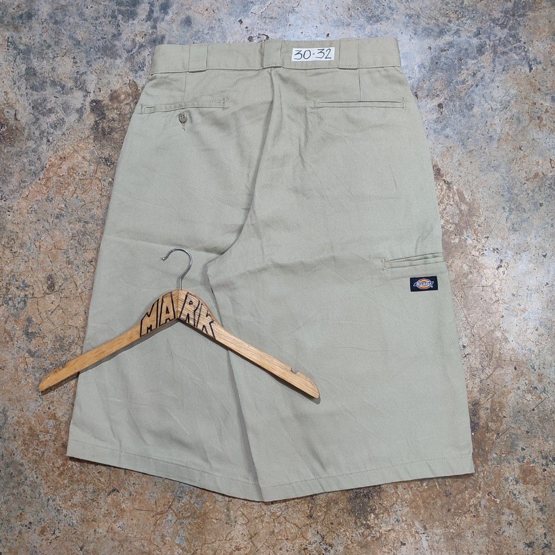 DICKIES KHAKI DOUBLE PATCH GHETTO SHORT, Men's Fashion, Bottoms, Shorts ...