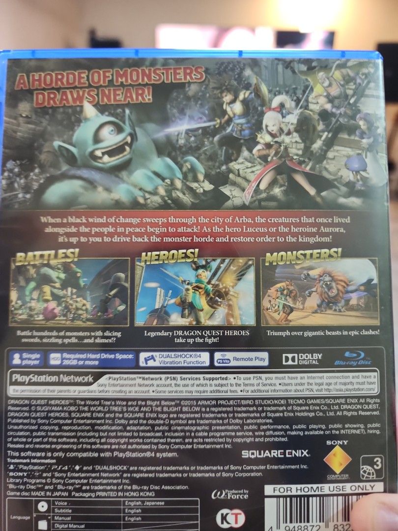 Dragon Quest Heroes, Video Gaming, Video Games, PlayStation on Carousell