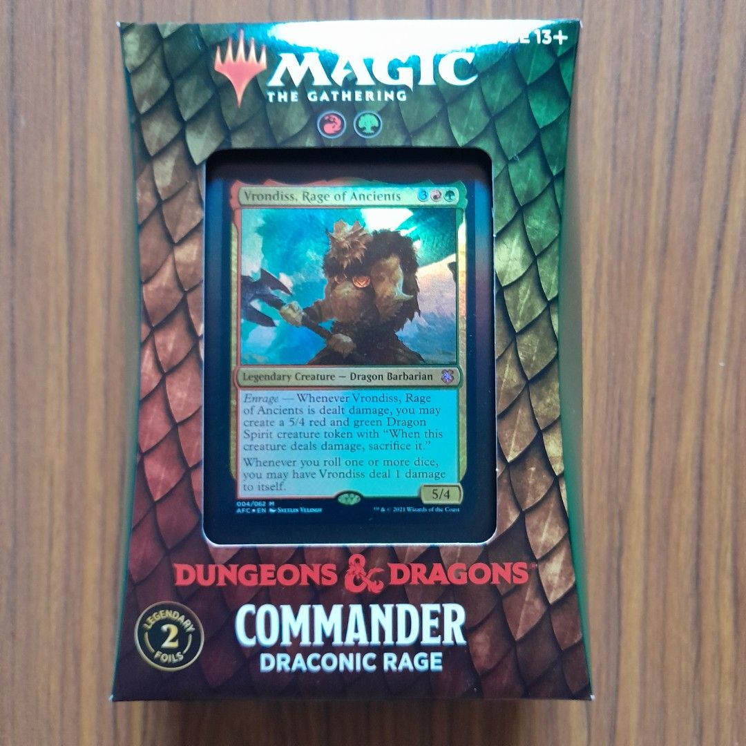 Dungeons &Dragons Draconic Rage Commander Precon Sealed MTG, Hobbies ...
