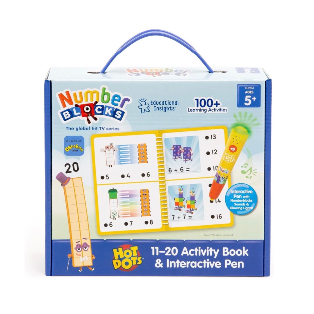 Educational Insights Hot Dots Numberblocks Workbook Numbers 11-20 with ...