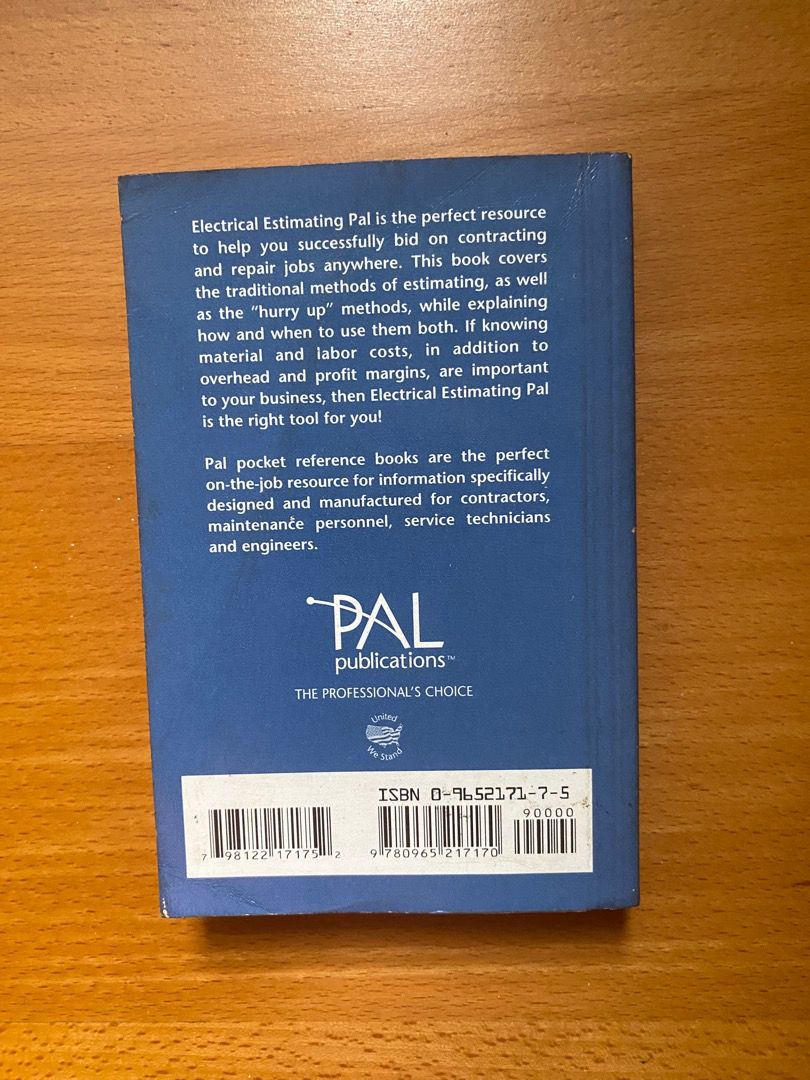 Electrical Estimating Pal: The Professional's Choice (Pal Pocket ...