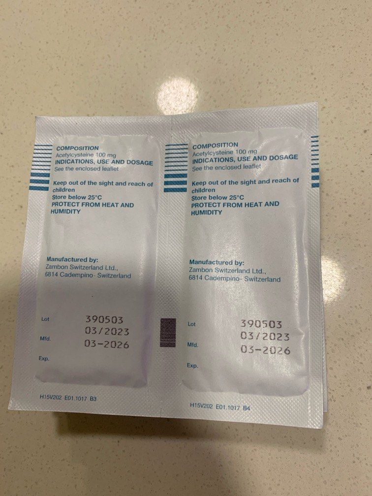 FLUIMUCIL Sachet of 5g, Health & Nutrition, Health Supplements ...