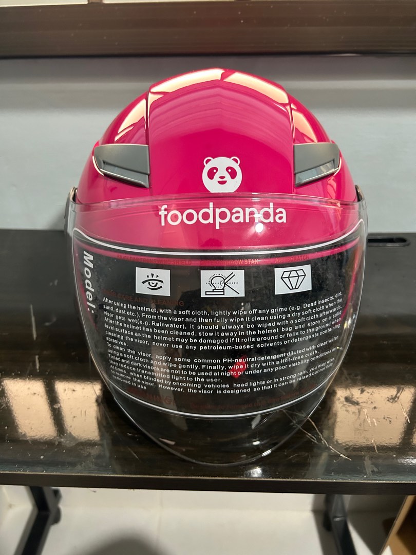Foodpanda Helmet XXL, Motorcycles, Motorcycle Accessories on Carousell