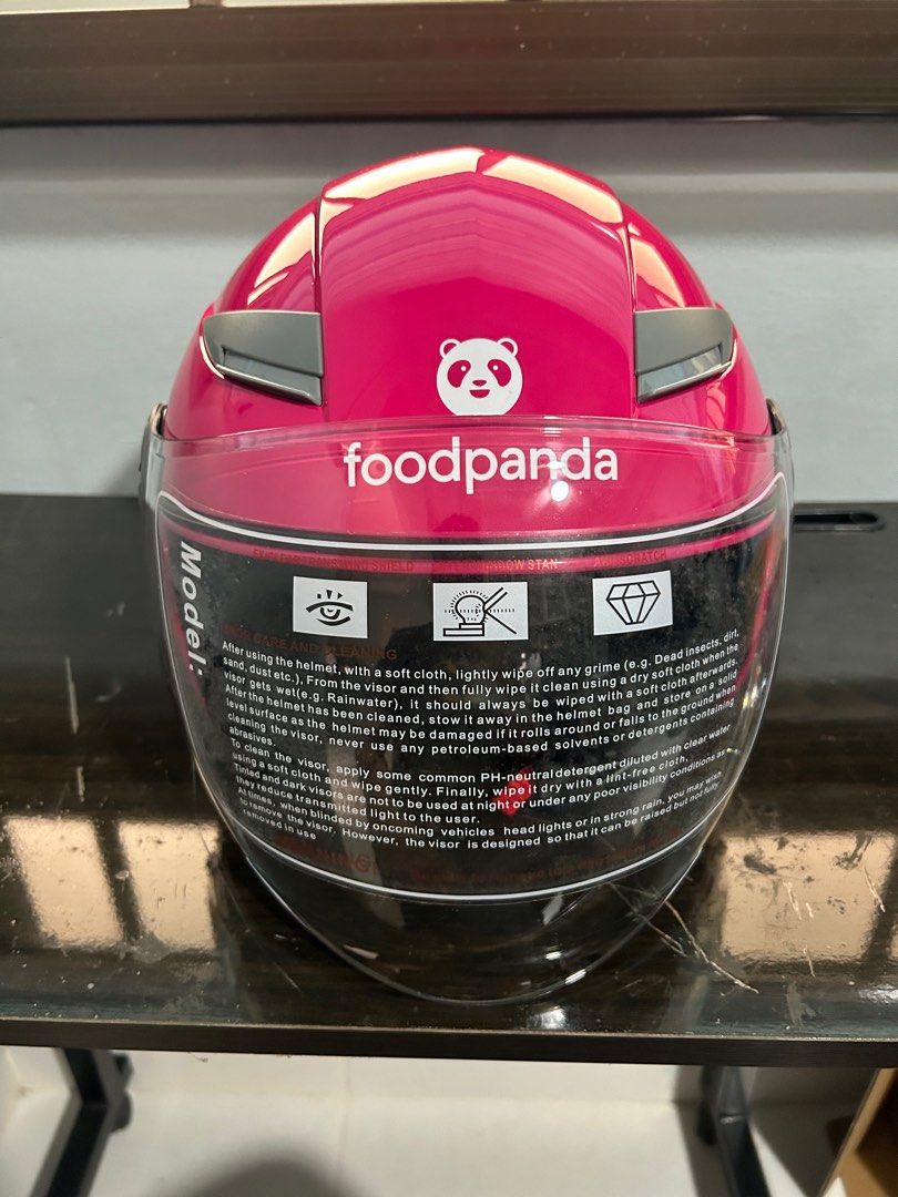 Foodpanda Helmet XXL, Motorcycles, Motorcycle Accessories on Carousell
