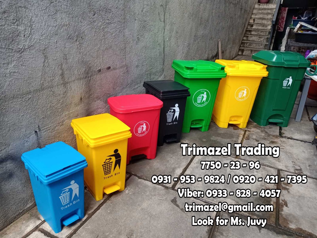 FOOT OPERATED TRASH BIN, Furniture & Home Living, Cleaning & Homecare ...
