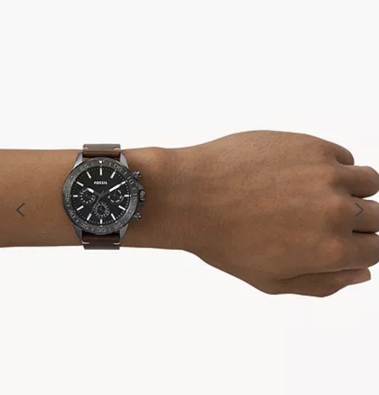 Fossil Bannon Multifunction Leather Watch BQ 2709, Men's Fashion ...