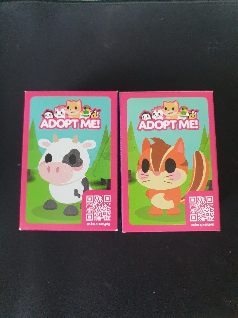 Free adopt me macdonalds cow and chipmunk toy happy meal, Hobbies & Toys, Toys & Games on Carousell