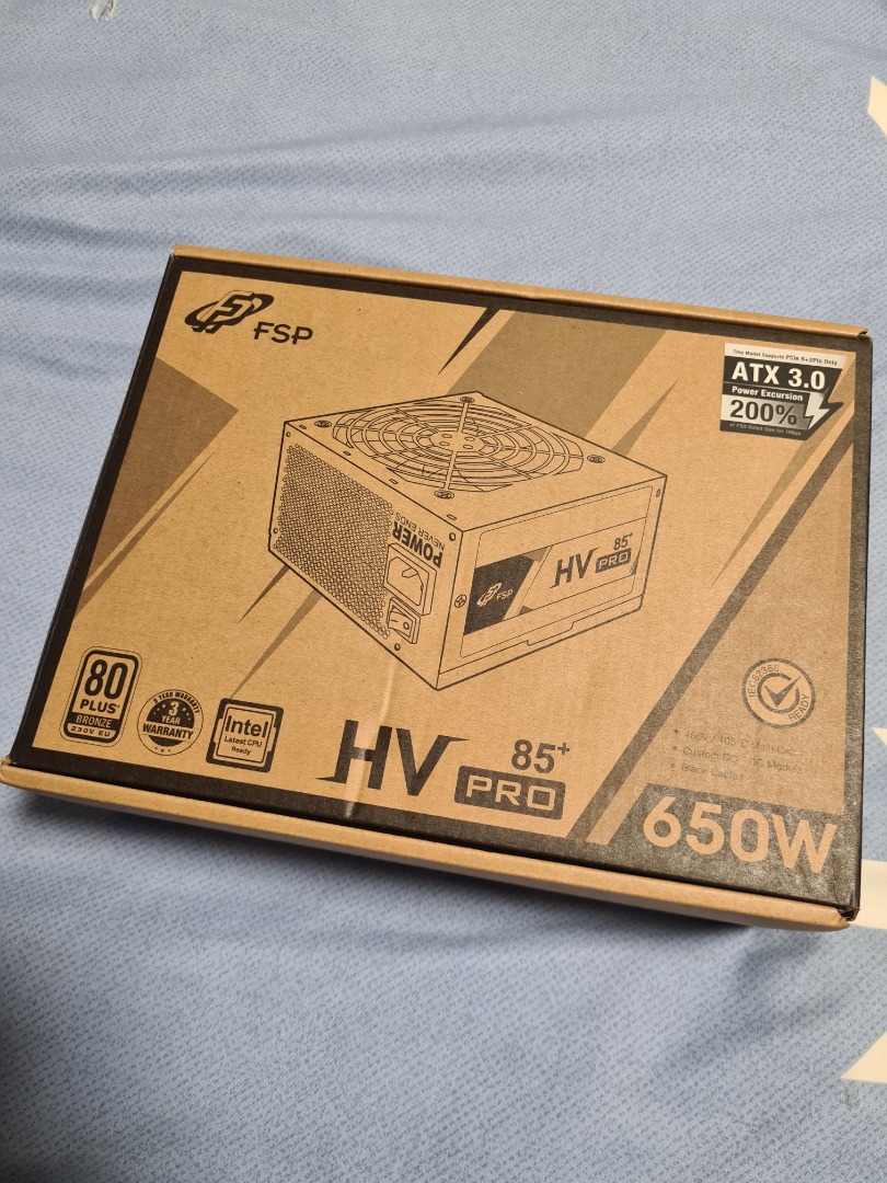 FSP 650W HV PRO 650W Black Edition 80+Bronze ATX Power Supply ...