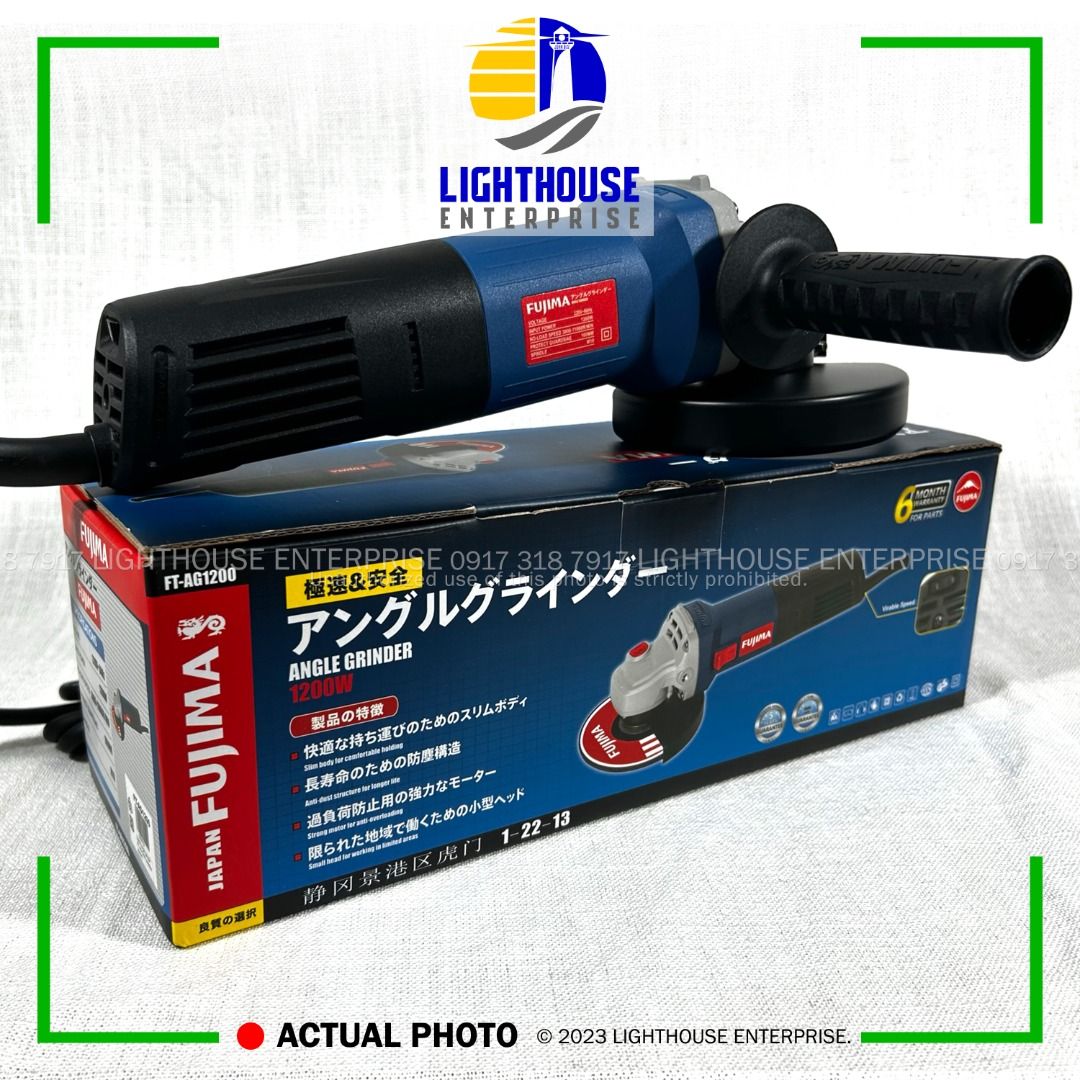 FUJIMA Japan 1200W Variable Speed Angle Grinder 100MM (FT-AG1200 ...