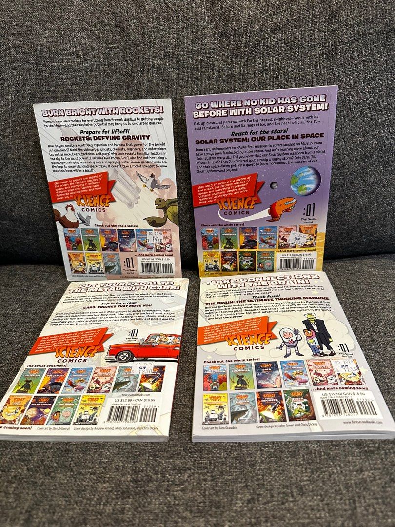 4pcs Get to know your universe Science Comics Rockets Defying Gravity ...