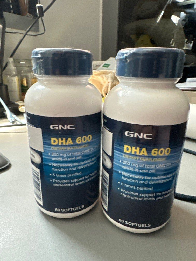 GNC DHA 600 fish oil, Health & Nutrition, Health Supplements, Vitamins ...