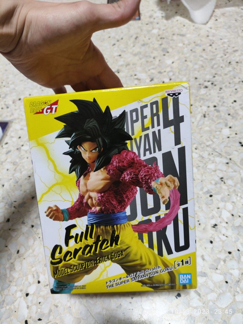 Gold Toei Dragonball SS4 Goku Full Scratch Anime Figure Figurine Statue ...