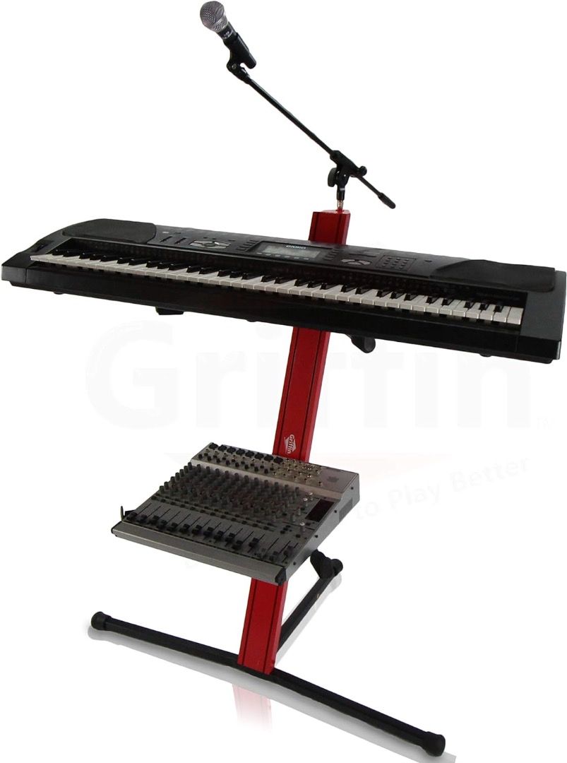 Griffin 2-Tier Column Keyboard Stand with Mic Boom Arm, Audio, Other ...
