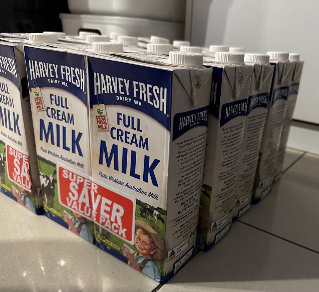 Harvey Fresh Full Cream Milk 1L, Food & Drinks, Beverages on Carousell