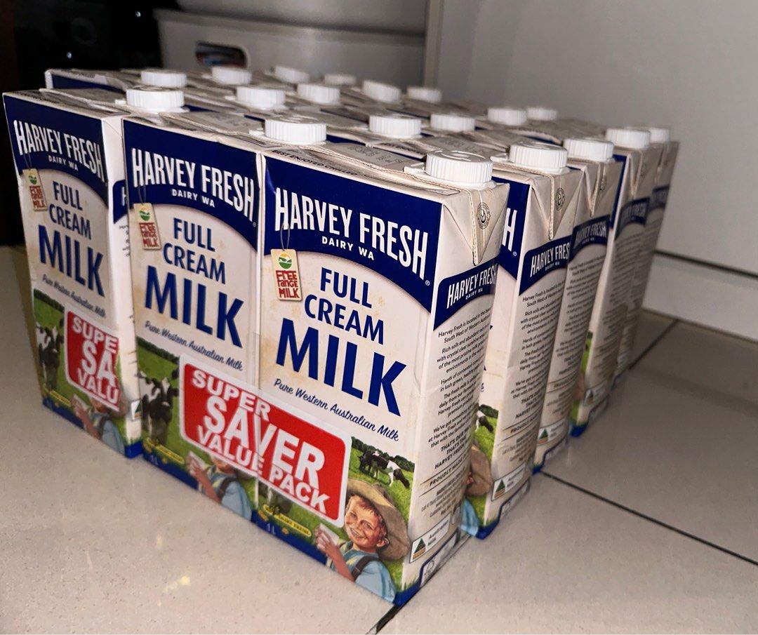Harvey Fresh Full Cream Milk 1L, Food & Drinks, Beverages on Carousell