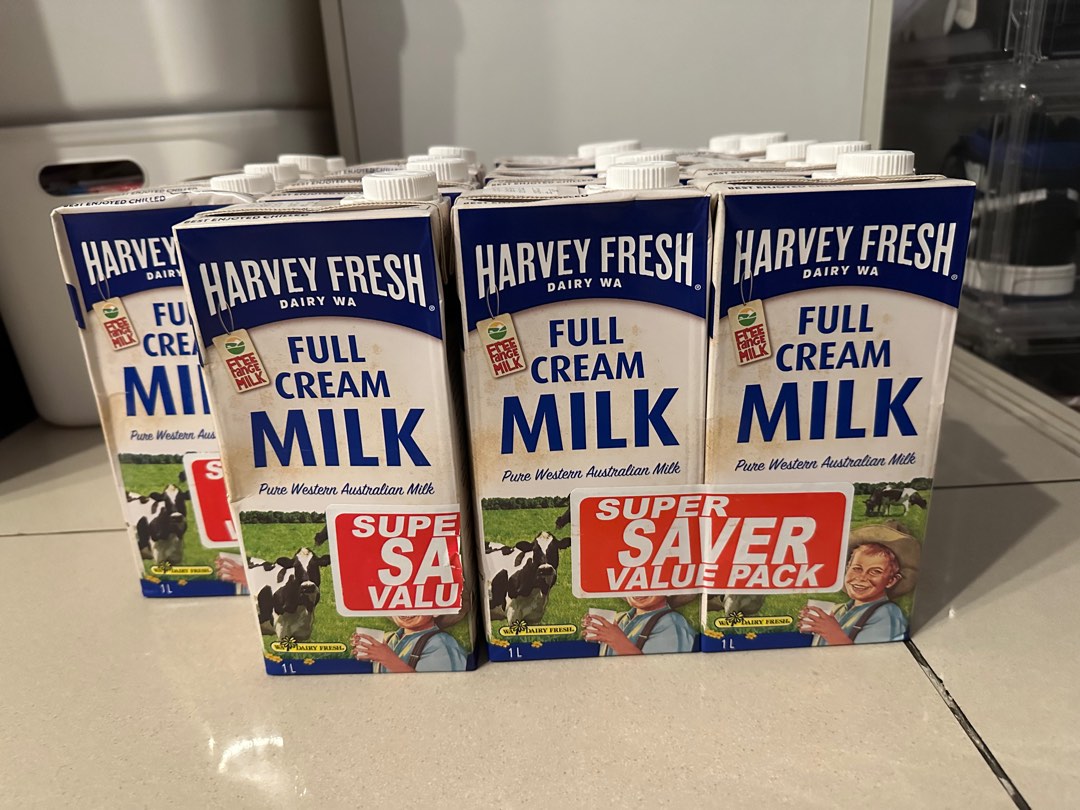 Harvey Fresh Full Cream Milk 1L, Food & Drinks, Beverages on Carousell