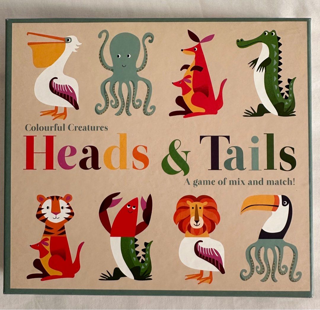 Heads and Tails Matching Card and Number Game, Hobbies & Toys, Toys ...