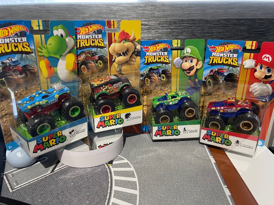 Hotwheels Monster Truck Mario brothers set, Hobbies & Toys, Toys ...