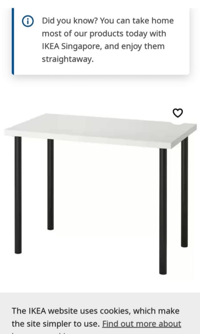 IKEA Linmon table, Furniture & Home Living, Furniture, Tables & Sets on ...