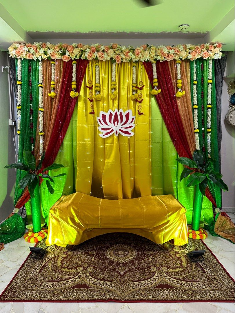 Indian decoration for Puberty baby shower bangle ceremony valaikaappu ...