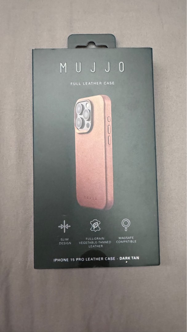 iPhone 15 pro mujjo tan leather case, Mobile Phones & Gadgets, Mobile ...