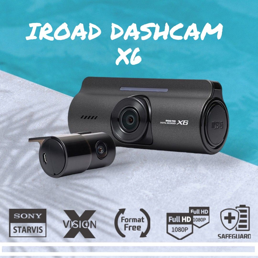 Iroad X6 Iroad Fx2 2 Channel Full HD Dash Camera / Car Camera |Made in Korea |Inclusive of Dash ...