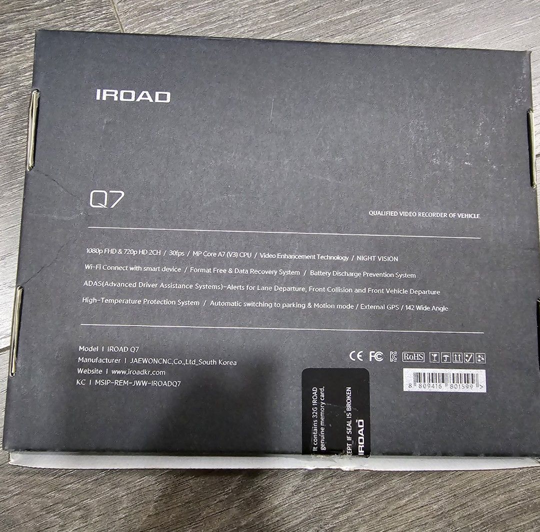 IROAD Q7 front & back camers, Car Accessories, Accessories on Carousell