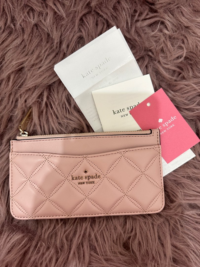 Authentic Kate space pink card holder, Luxury, Bags & Wallets on Carousell