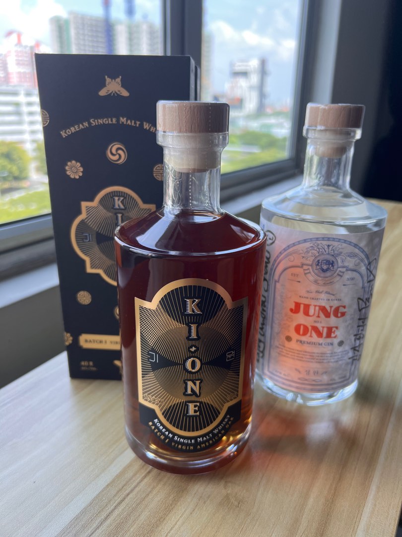 KI ONE Korean Single Malt Whisky Batch 1 & JUNG ONE No. 1 Premium Gin ...