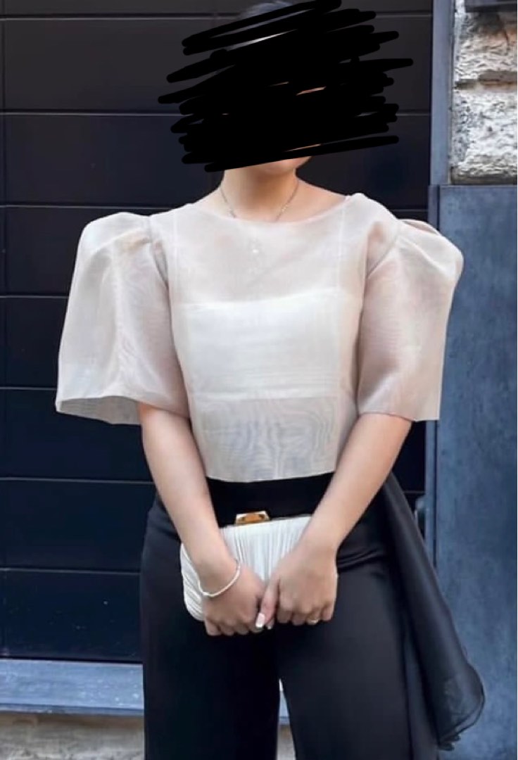 Kimona from Filipiniana Gowns, Women's Fashion, Tops, Blouses on Carousell